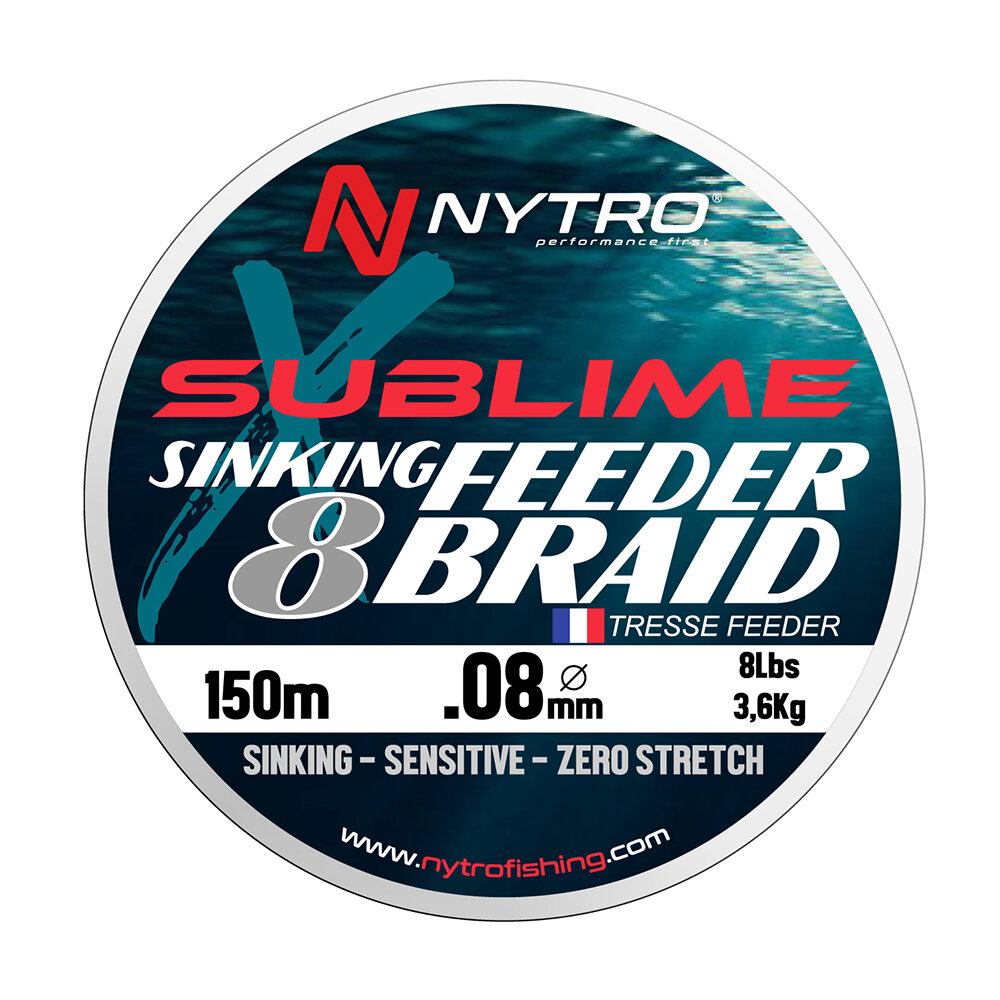 NYTRO SUBLIME X8 SINKING FEEDER BRAID 0,08, 29,95